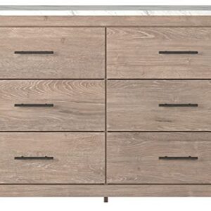 Signature Design by Ashley Senniberg Contemporary Dresser, Light Brown/White