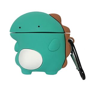 compatible for dinosaur airpod case 1&2, cute kawaii cartoon 3d silicone fashion protective skin cover for airpod case dinosaur, funny boys girls kids teens women cases for airpods 1/2 (dinosaur)