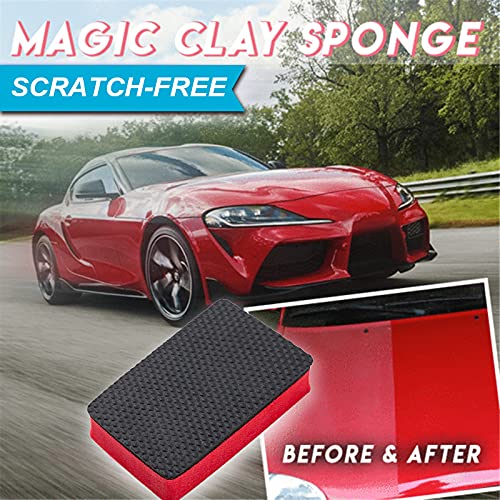 8PCS Clay Bar Sponge, Fine Grade Auto Detailing,Magic Car Pad Block Cleaning, Wax Polish Pad Tool, Kitchen Cleaning Sponge Home Cleaner, Reusable and Washable