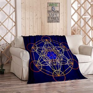 phoenixsure throw blanket sacred geometry metatron cube 60x80 inches 60x80 inches