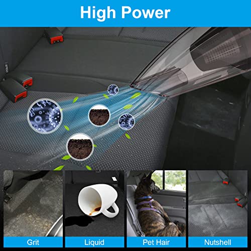 Reserwa Two-Layer Filter Car Vacuum Cleaner with LED Light 7500PA 12V 16.4FT Cable Portable Handheld Car Vacuum Cleaner Wet and Dry Use Auto Vacuum Cleaner