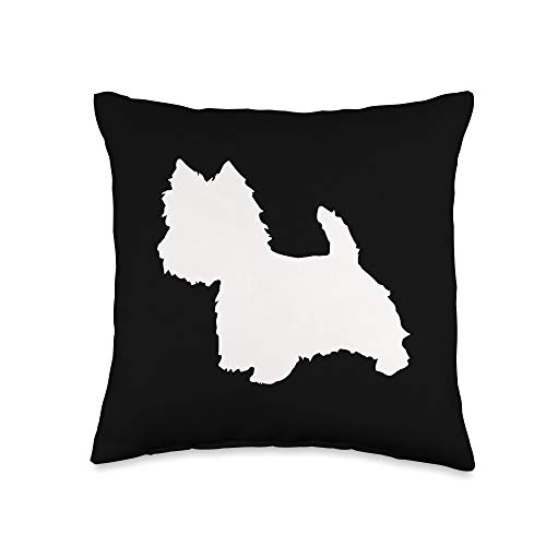 West Highland Terrier Westie Gifts for Mom Westie Dog, West Highland White Terrier Throw Pillow, 16x16, Multicolor