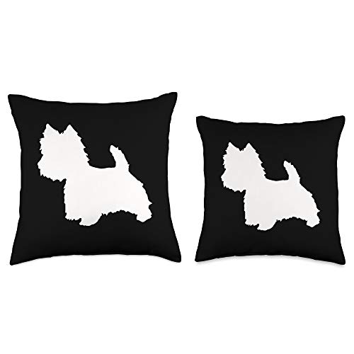 West Highland Terrier Westie Gifts for Mom Westie Dog, West Highland White Terrier Throw Pillow, 16x16, Multicolor