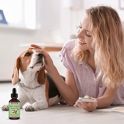 Wonder Paws Milk Thistle for Dogs, Liver Support for Dogs, Supports Kidney Function for Pets, Detox, Hepatic Support, with Wild Alaskan Salmon Oil & Curcumin, Omega 3 EPA & DHA - 2 oz Pet Supplement