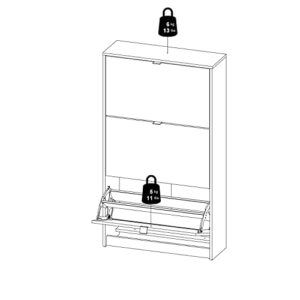 TVILUM Shoe Cabinet, White