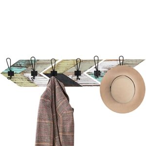 j jackcube design set of 3 arrow rustic wall mounted coat rack with 6 heavy duty metal coat hanger hooks rack for coats, hats, purse on entryway, bedroom, mudroom, kitchen- mk908a