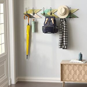 J JACKCUBE DESIGN Set of 3 Arrow Rustic Wall Mounted Coat Rack with 6 Heavy Duty Metal Coat Hanger Hooks Rack for Coats, Hats, Purse on Entryway, Bedroom, Mudroom, Kitchen- MK908A