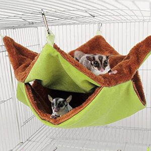 EWUHRY Pet Cage Hammock,Bunkbed Hanging Hammock,Warm Hammock for Small Animal Hideout for Sugar Glider Ferret Squirrel Guinea Pig