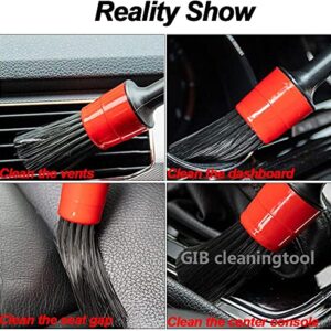 GIB cleaningtool Auto Car Detailing Kit Interior Exterior - 5 Detail Brush, 3 Wire Brush, 3 Drill Brush, 2 Car Wash Sponge,1 Cone Sponge,1 Microfiber Mitt, 1 Automotive Air Vent Brush and Cloth