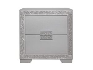 global furniture usa chalice nightstand, silver