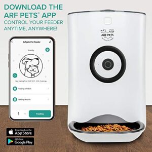 Arf Pets Smart Automatic Pet Feeder with Wi-Fi, Programmable Food Dispenser for Dogs & Cats with Easy App-Controlled Feed Timer, 29-Cup Capacity, Dishwasher-Safe Bowl & Bucket, for iPhone & Android