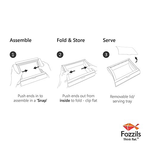 Fozzils Snapfold Fold Box Light Grey/Grey