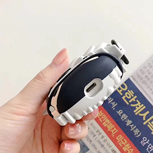 weekoohy Case for AirPod 1/2 Cartoon Design Cute Silicone Cover with Keychain Fashion Funny Shockproof Soft Protective Skin for AirPods1/2 Case.(Kakashi Gray)