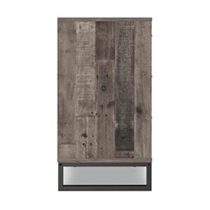 Signature Design by Ashley Neilsville Industrial 3 Drawer Chest of Drawers, Butcher Block Gray