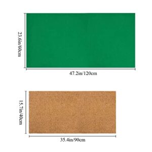 Hamiledyi Reptile Carpet Coconut Fiber Mat Terrarium Bedding Substrate Liner Soft Green Mat for Bearded Dragon Tortoise Lizard Snake Gecko Chamelon Iguana(2 Pcs)