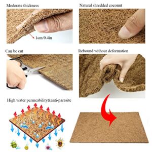 Hamiledyi Reptile Carpet Coconut Fiber Mat Terrarium Bedding Substrate Liner Soft Green Mat for Bearded Dragon Tortoise Lizard Snake Gecko Chamelon Iguana(2 Pcs)