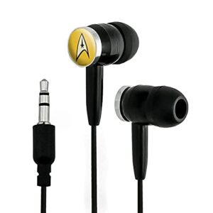 graphics & more star trek command shield novelty in-ear earbud headphones