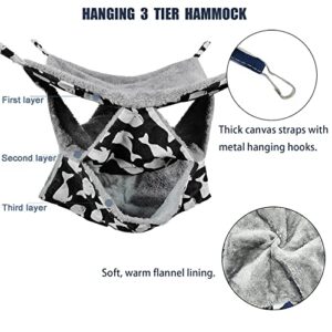 Tfwadmx 2PCS Pet Cage Hanging Hammock Hideout Tunnel Cave, Guinra Pig Warm Bunkbed, Chinchilla Bedding Accessories for Small Animals Hamster Sugar Glider Squirrel Hiding Playing Sleeping