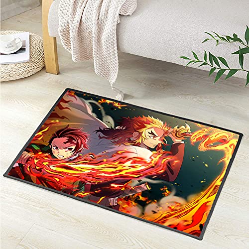 Anime Rug Popular Anime Area Rugs Slip Stain Resistant Soft Carpet for Boys Girls Gaming Desk Home Decor Non-Slip Doormats (16x24 Inches)