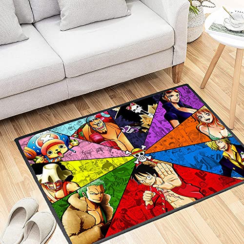 Anime Rug Popular Anime Area Rugs Slip Stain Resistant Soft Carpet for Boys Girls Gaming Desk Home Decor Non-Slip Doormats (16x24 Inches)