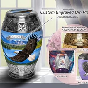 Eagle Cremation Urn - Urns for Ashes Adult Male for Funeral, Burial, or Niche Cremation Urns for Adult Ashes - American Eagle Urns for Human Ashes Large, XL or Keepsakes