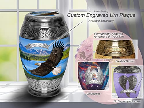 Eagle Cremation Urn - Urns for Ashes Adult Male for Funeral, Burial, or Niche Cremation Urns for Adult Ashes - American Eagle Urns for Human Ashes Large, XL or Keepsakes