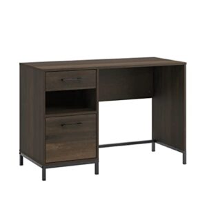 sauder north avenue pedestal home office desk, l: 41.97" x w: 18.50" x h: 28.15", smoked oak finish