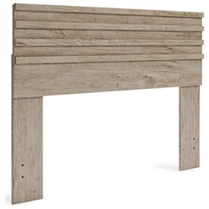 Signature Design by Ashley Oliah Contemporary Queen Panel Headboard, Natural Wood Grain