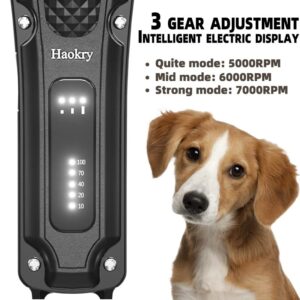 Dog Clippers for Grooming, Low Noise Rechargeable Dog Grooming Kits Cordless Pet Grooming Tool Professional Dog Hair Trimmer for Thick Heavy Coats Pet Clippers Electric Dog & Cat Grooming Kit