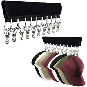 lokiessentials hat rack for baseball caps, hanging hat organizer display holder, clip hanger hat holder for closet, winter hat storage ideas, baseball hat & ball cap organizer, golf hat racks (2 pack)