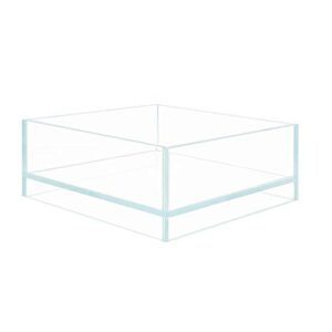 hiro aquatics nano shallow rimless tank, gift for plant lover. low-iron glass, 20x20x8cm, for wabikusa, little pond, terra base & nano terrarium