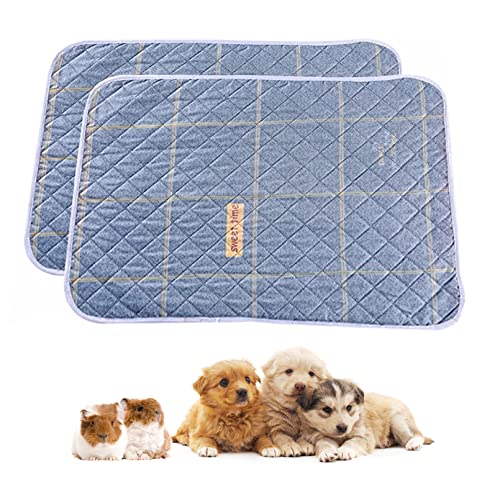 Tfwadmx Guinea Pig Cage Liners Washable Guinea Pig Pee Pads Waterproof Reusable Rabbit Bedding Mat Super Absorbent Pee Pad Anti-Slip Bottom Cage Accessories for Small Animals 