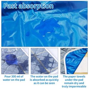 Tfwadmx Guinea Pig Cage Liners Washable Guinea Pig Pee Pads Waterproof Reusable Rabbit Bedding Mat Super Absorbent Pee Pad Anti-Slip Bottom Cage Accessories for Small Animals 