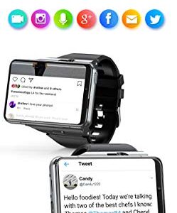 4G Smart Watch Phone, Android 9.0 MTK6761 Quad Core 4GB+64GB Smartwatch 2.88" Large Screen Men Watch 2300mAh 5.0MP+13.0MP Dual Camera Face Unlock IP67 Waterproof Fitness Activity Tracker (Black)