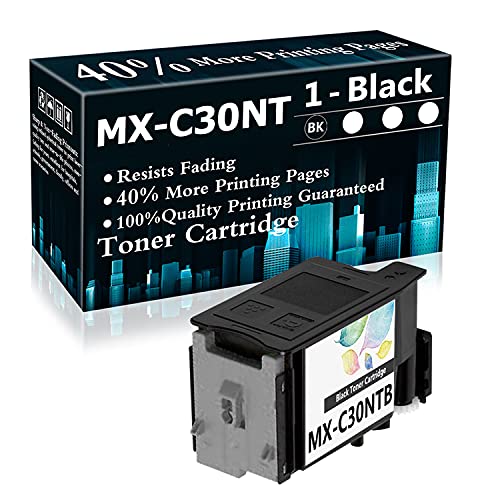 Compatible MX-C30NT-B Toner Cartridge Replacement for Sharp MX-C250 MXC250 MX-C300 MXC300 MX-C300W MXC300W MXC300P MXC301 Printer Ink Cartridge (Black,1-Pack)