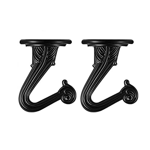 GDQLCNXB Swag Ceiling Hooks - Heavy Duty Swag Hook with Hardware for Hanging Plants Ceiling Installation Cavity Wall Fixing 2 Sets Black