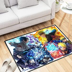 anime rug popular anime area rugs slip stain resistant soft carpet for boys girls gaming desk home decor non-slip doormats (16x24 inches)