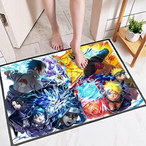 Anime Rug Popular Anime Area Rugs Slip Stain Resistant Soft Carpet for Boys Girls Gaming Desk Home Decor Non-Slip Doormats (16x24 Inches)