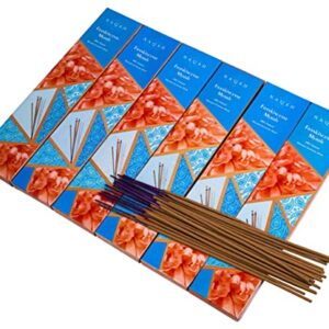 NAQSH Handmade 6X20 Incense Pack -120 Sticks, 100% Natural Hand Rolled 125gm Stick with Free Wooden Holder for Long Lasting Aroma, Sensual Therapy & Meditation, Home Cleansing (Frankincense Myrrh)