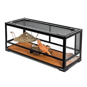 REPTI ZOO Reversible Reptile Carpet Pack of 2PCS, Terrarium Substrate Bedding Liner (11 in X 29 in) for 8/10/12/15/20 Gallon Tanks, Both Sides Usable Reptile Floor Mat