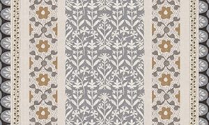 studio m floor flair hadley hall - haze boho pattern - 3 x 5 ft decorative vinyl rug - non-slip, waterproof floor mat - easy to clean, ultra low profile - printed in the usa