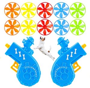 cat fetch toy - cat tracks cat toy - fun levels of interactive play - cat toys with 5 colors flying propellers satisfies kitty’s hunting, chasing & exercising needs (2pc)