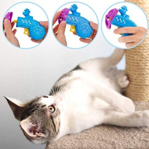 Cat Fetch Toy - Cat Tracks Cat Toy - Fun Levels of Interactive Play - Cat Toys with 5 Colors Flying Propellers Satisfies Kitty’s Hunting, Chasing & Exercising Needs (2PC)