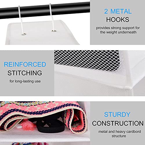 Libeder Hanging Shoe Organizer,10-Shelf Hanging Closet Organizers and Storage Shoes Organizer Shelves Hanging Shoe Rack Holder with 6 Mesh Side Pockets