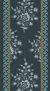 Studio M Floor Flair Hadley Hall - Pond Traditional Floral - 2 x 6 Ft Decorative Vinyl Rug - Non-Slip, Waterproof Floor Mat - Easy to Clean, Ultra Low Profile - Printed in The USA