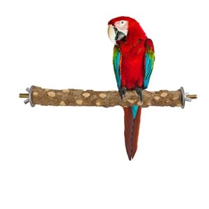 blue mars bird perch wooden platform for bird, natural prickly wood for bird carrier and bird cage, with 2 screw holder