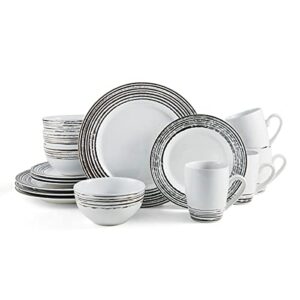 pfaltzgraff bryson 16-piece dinnerware set, service for 4, white