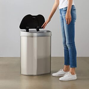 Amazon Basics Automatic Hands-Free Stainless Steel Trash Can - 70-Liter, 2 Bins