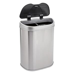 Amazon Basics Automatic Hands-Free Stainless Steel Trash Can - 70-Liter, 2 Bins