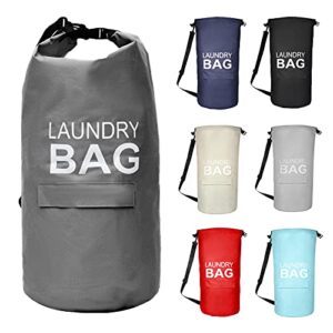 ihomagic laundry baskets, large collapsible clothes basket,door laundry hamper bag hanging,tall hamper bag for storage bin,home organizer,nursery storage,clothes hamper dark grey